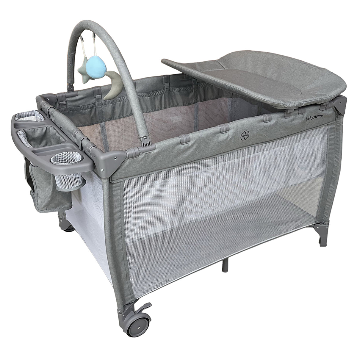 Babystudio 8 in 1 Portacot Grey – Babies R Us Australia