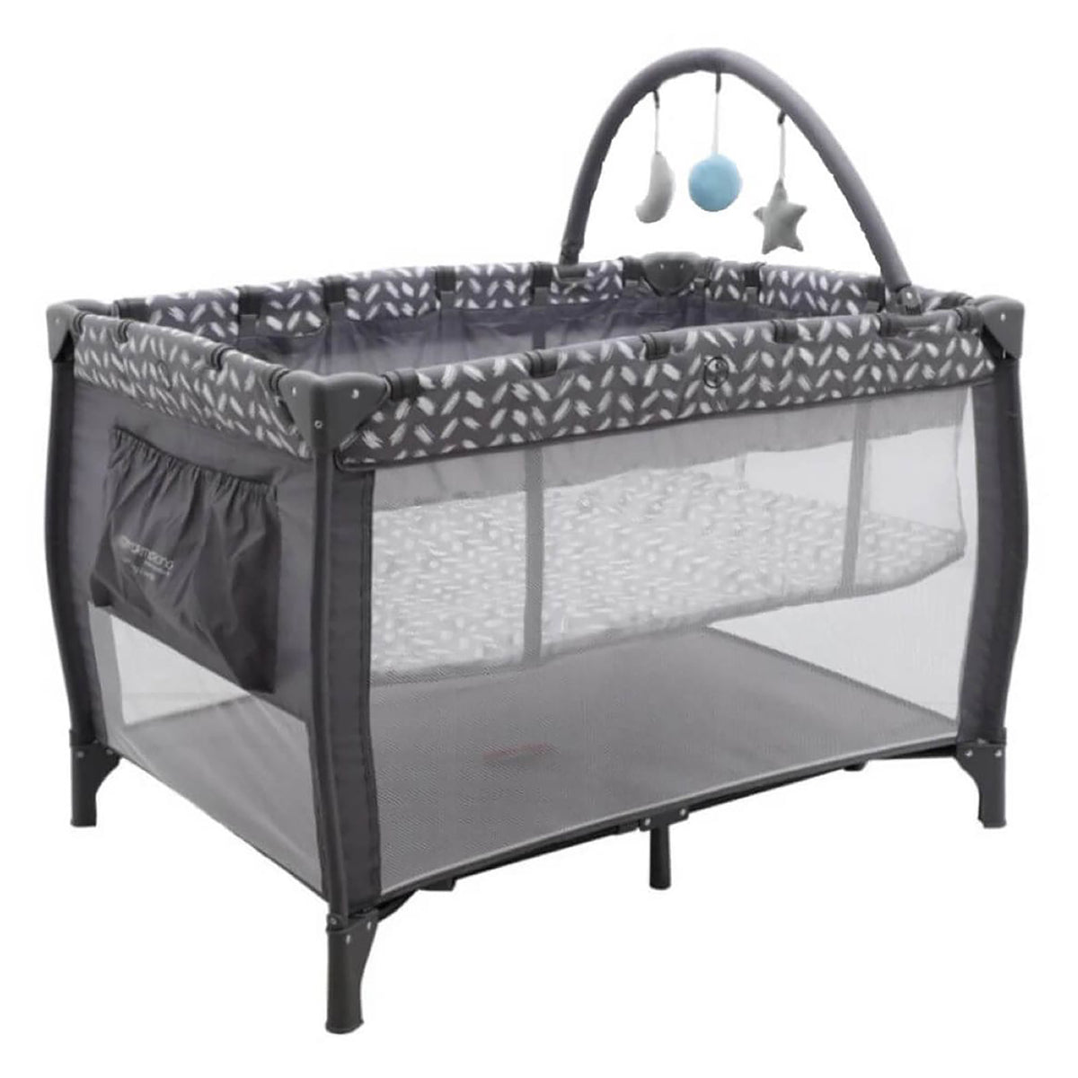 Roger Armstrong 3 in 1 Portacot Brushstrokes - Grey – Babies R Us Australia